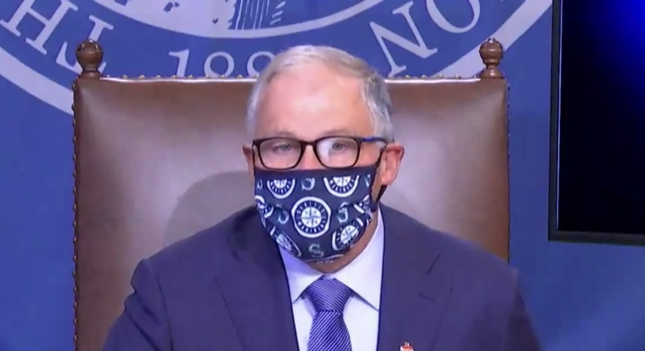 Inslee Addresses Face Masks, Virus Spikes, Returning to ‘Where We Were ...